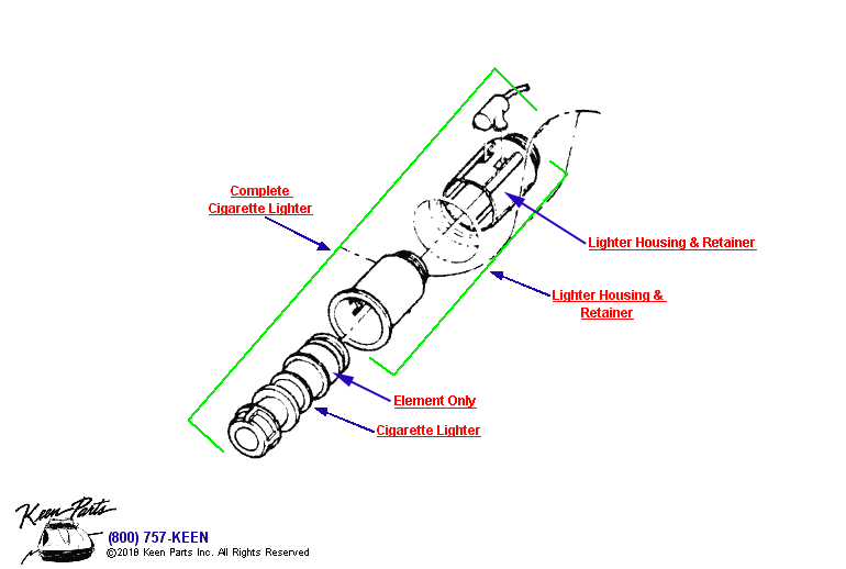 Cigarette Lighter (complete) (110020) – Keen Parts