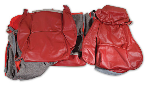 Leather Standard Seat Cover Set (Carmine Red) Perforated (280034-80 ...