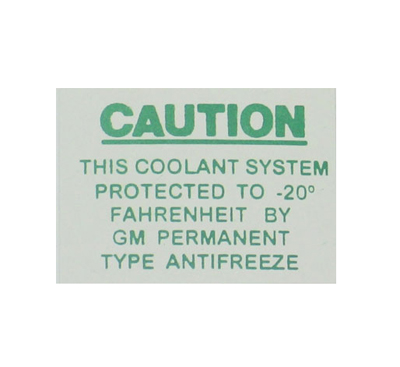 Radiator & Expansion Tank Caution Decal (120080) – Keen Parts