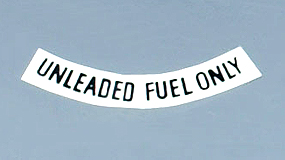Fuel Warning Decal (Black) Unleaded Only (120310) – Keen Parts
