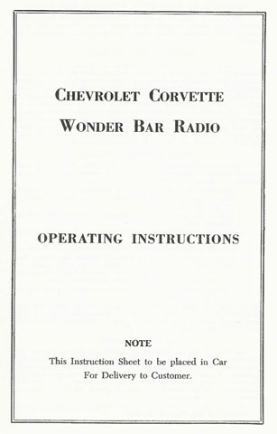 Wonder Bar Radio Instruction Sheet (120510) – Keen Parts