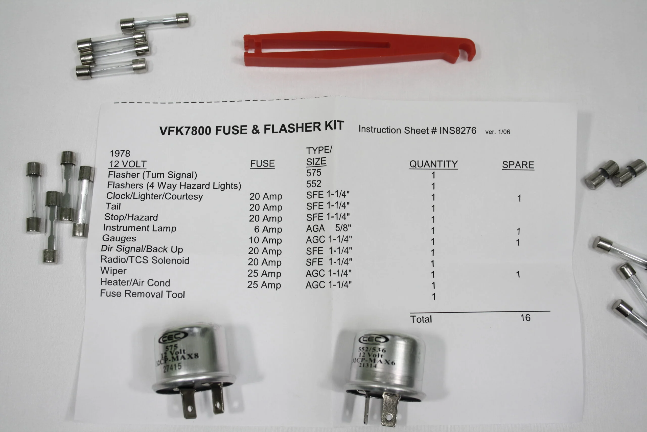 Fuse / Flasher Kit (18 Pieces) – Keen Parts