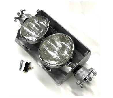LEFT HAND NEW HEAD LIGHT ASSEMBLY WITHOUT MOTOR 63-67 (240294) – Keen Parts
