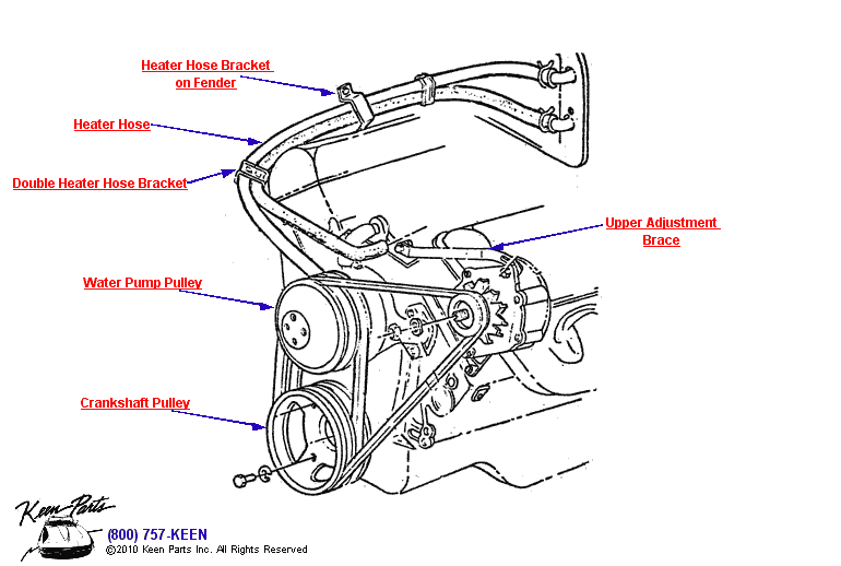 427 Engine Pulleys - 14022 Parts Diagram (1965-1970) – Keen Parts