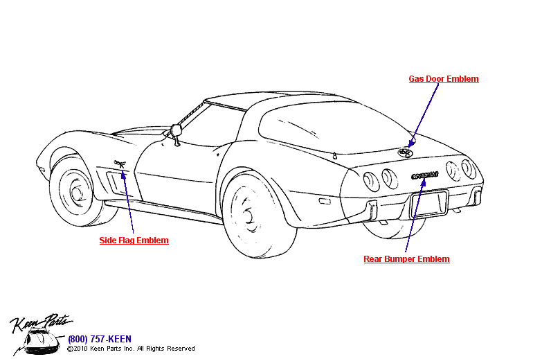 Rear Emblems - 16534 Parts Diagram (1977-1979) – Keen Parts