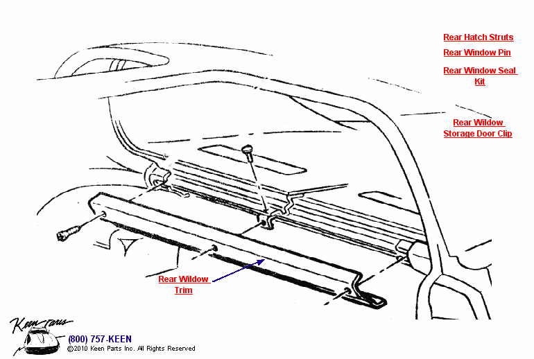 Rear Window Trim - 29052 Parts Diagram (1968-1982) – Keen Parts