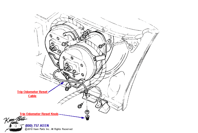 Trip Odometer Reset - 7006 Parts Diagram (1968-1977) – Keen Parts
