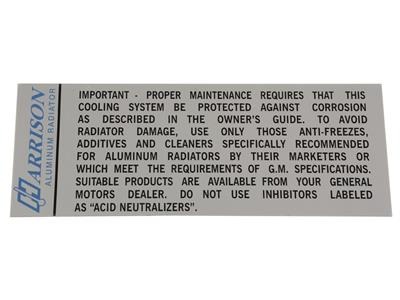 Harrison Radiator Metal Plate – Keen Parts